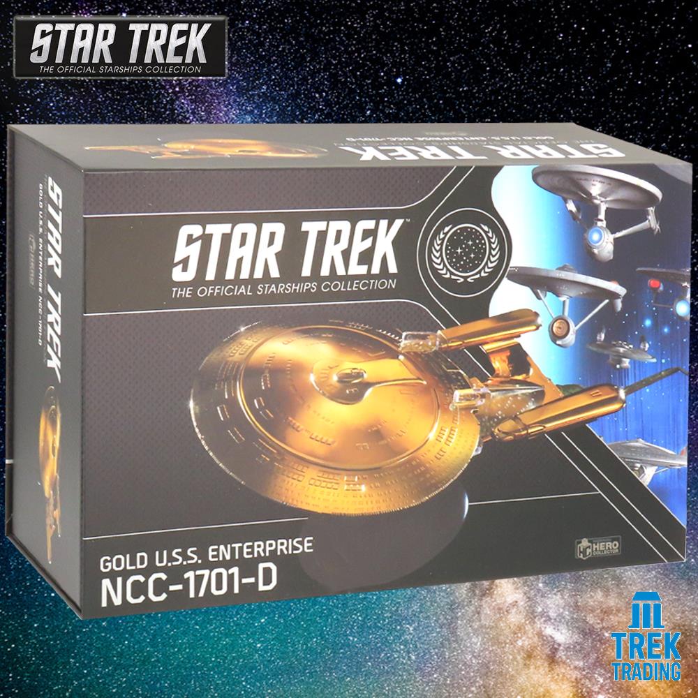 Star Trek Starships Collection - 23cm x 16cm XL Gold USS Enterprise NC ...